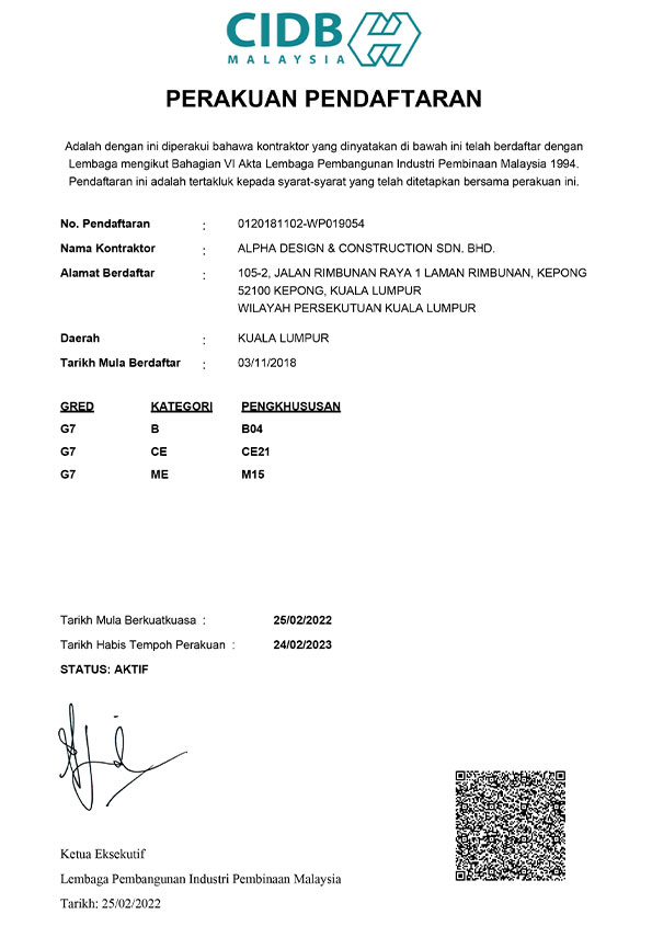 Alpha Design & Construction Sdn Bhd